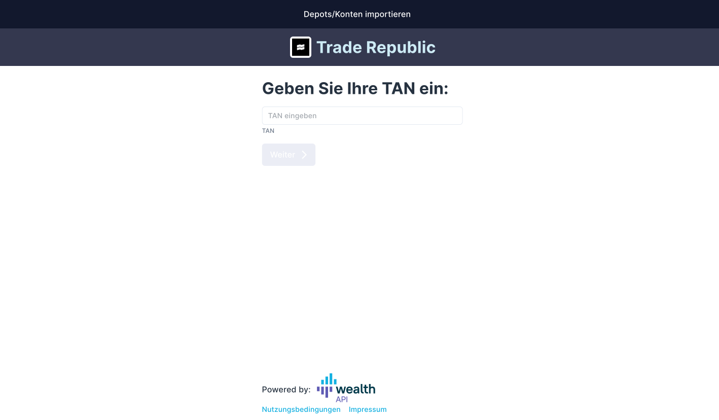 Trade Republic Depot in den extraETF Portfolio Tracker importieren ...